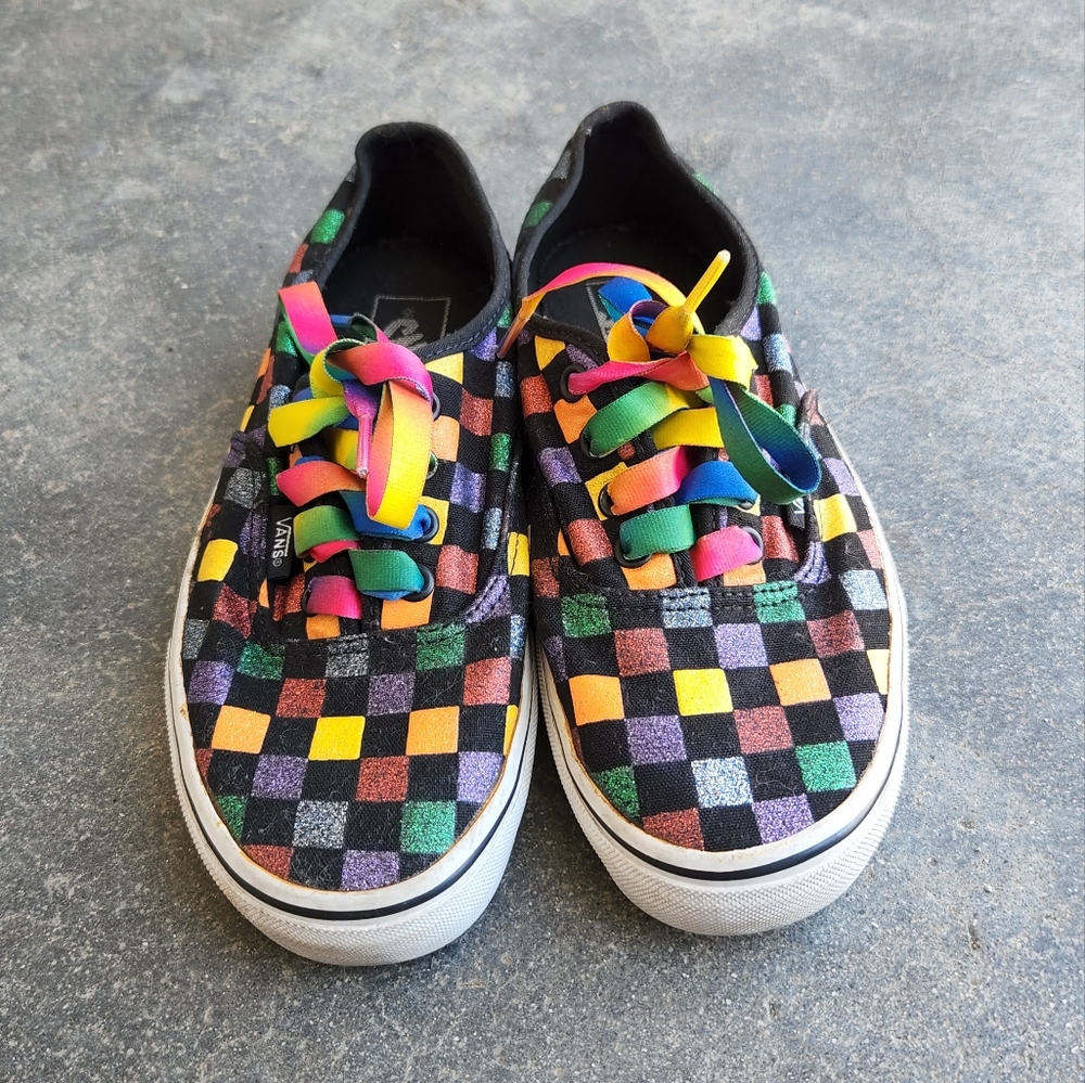 Vans Authentic Rainbow Checkers Sneakers - Gem